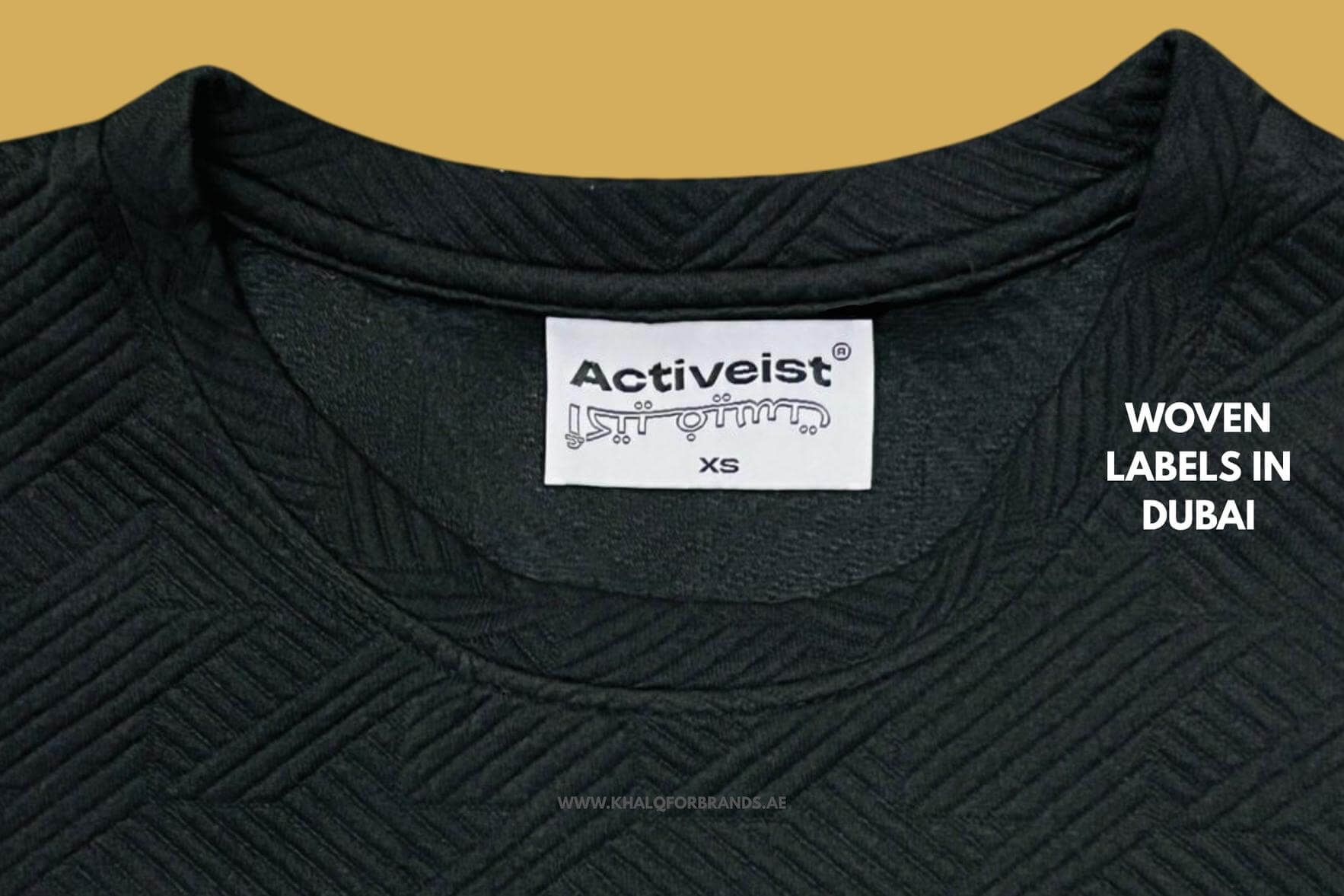 Woven Labels in Dubai|Best Fabric Labels for Garments- Khalq for Brands